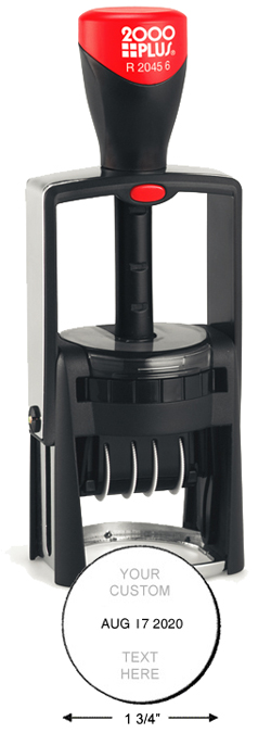 Cosco 2000 Plus R20456 Round Self-Inking Stamp Dater